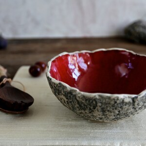 3 Pieces Large red bowls set Handmade serving bowls Wedding | Etsy