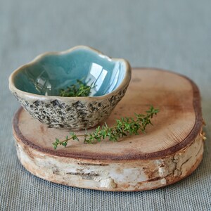 6 Ceramic Spice Bowls Handmade Stoneware 2.7" Pottery Jewelry Condiment ...