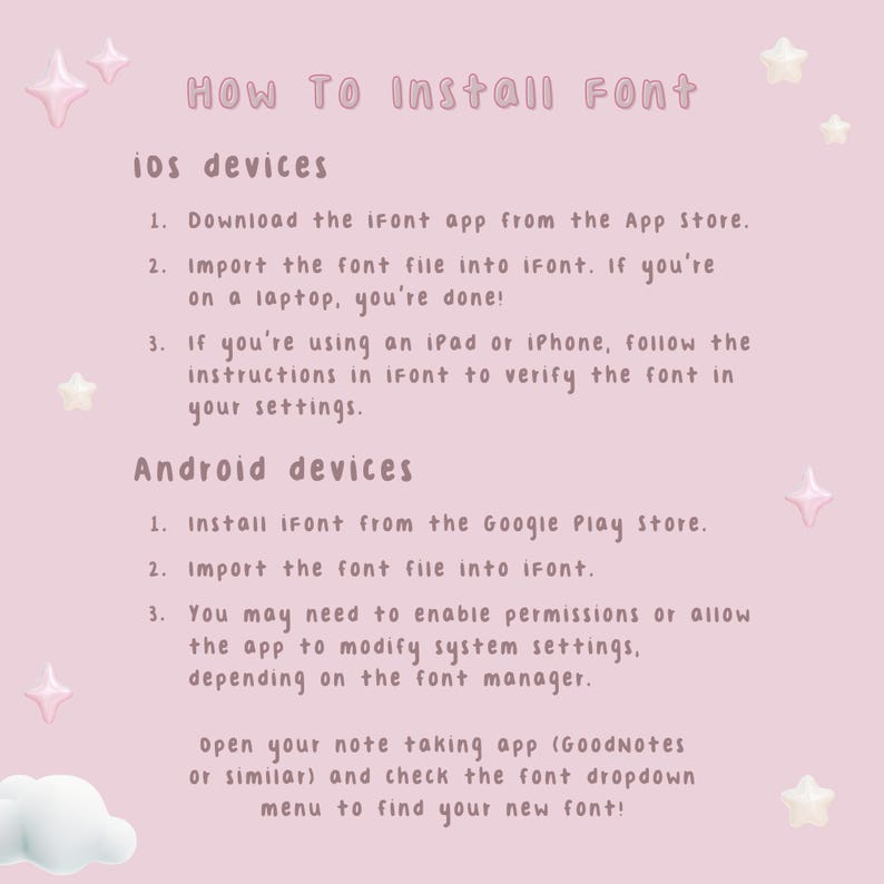 Chai Latte Font Cute Handwritten Font for Digital Planning, Note-taking ...