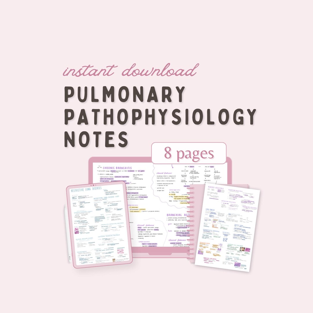 Pulmonary Pathophysiology Disorders High-yield Notes Digital Download ...
