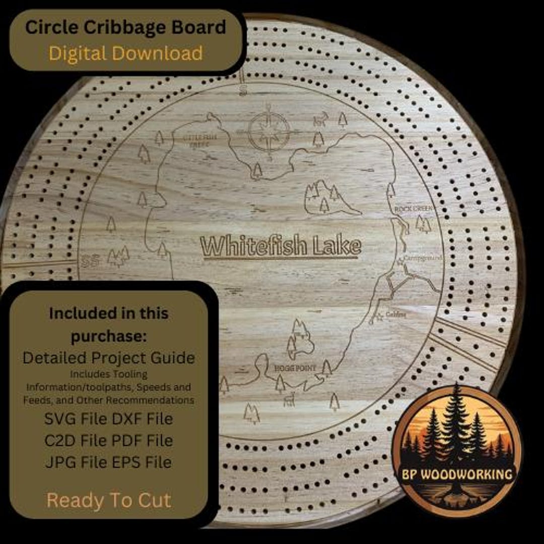 Circle Cribbage Board CNC Files + Project Guide (digital Download) - Etsy