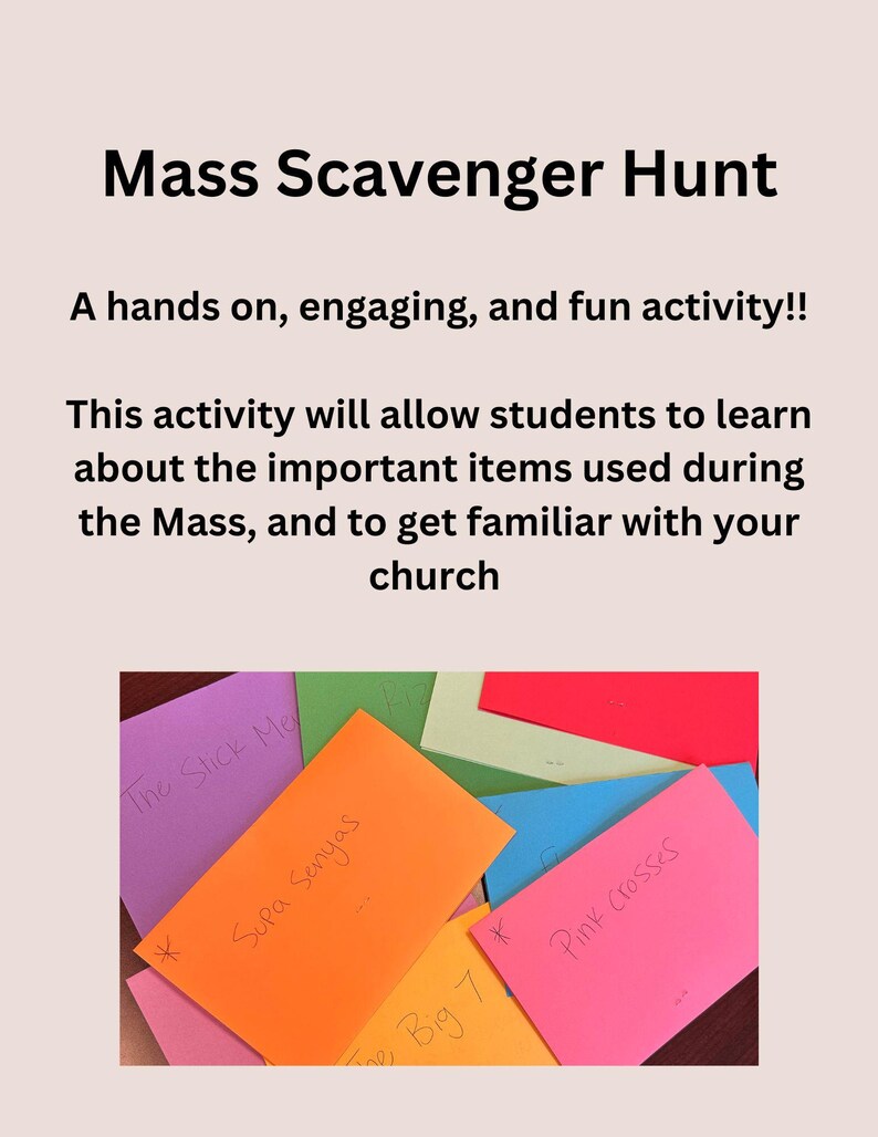 Mass Scavenger Hunt for Middle and High School Students - Etsy