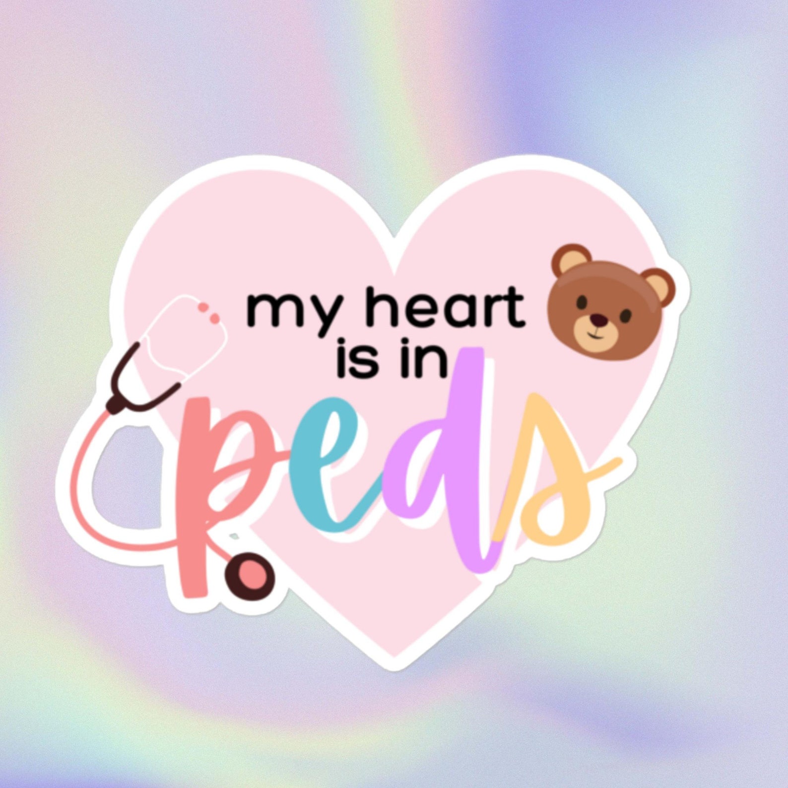 My Heart is in Peds Sticker - Etsy