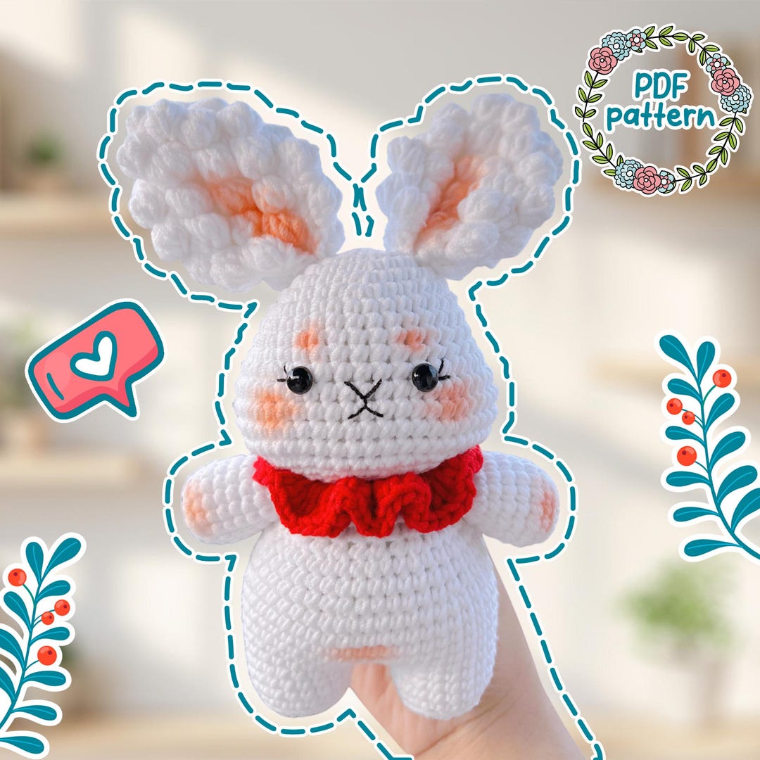 Mini Bunny Crochet Pattern, Crochet Pattern Baby Rabbit, Bunny Rabbit ...