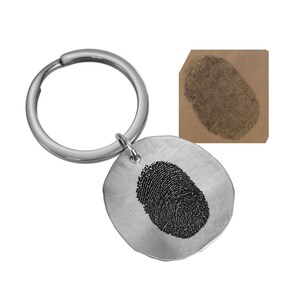 Handwriting Round Tag Key Chain Pewter - Signature Jewelry ...