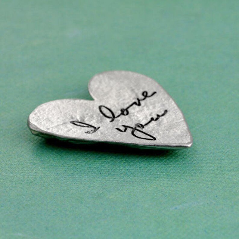 Personalized Pocket Token Bit of My Heart Handstamped Pocket - Etsy