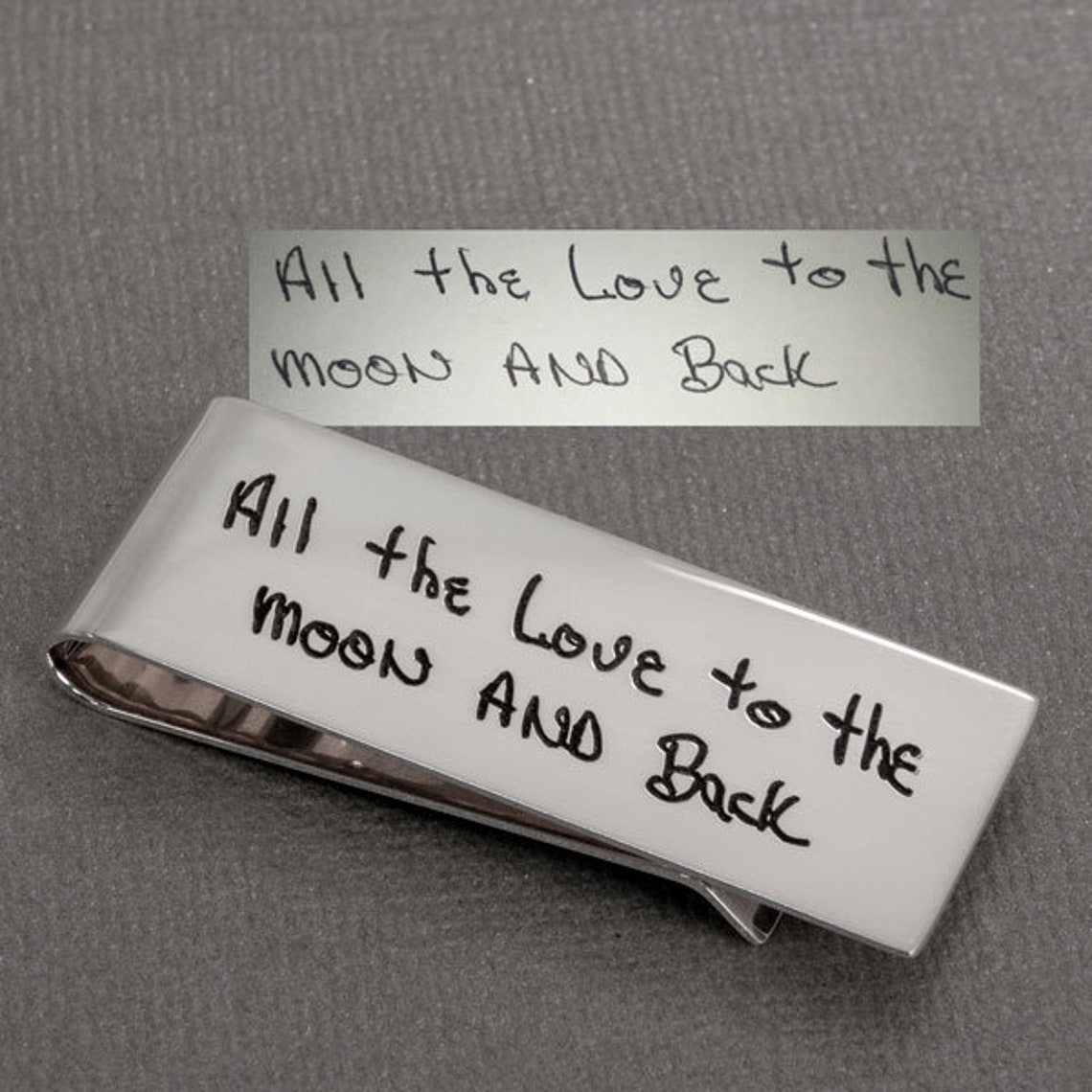 Handwriting/artwork Money Clip Memorial Gift Handwriting - Etsy