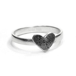 Fingerprint Ring Heart - Etsy