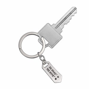 Coordinates Key Chain - Etsy
