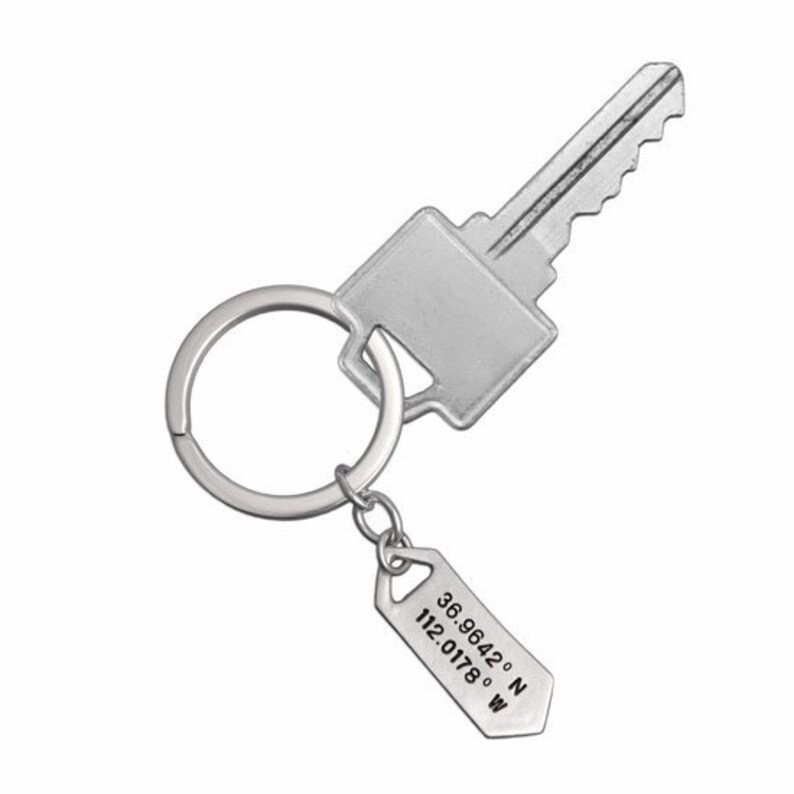 Coordinates Key Chain - Etsy