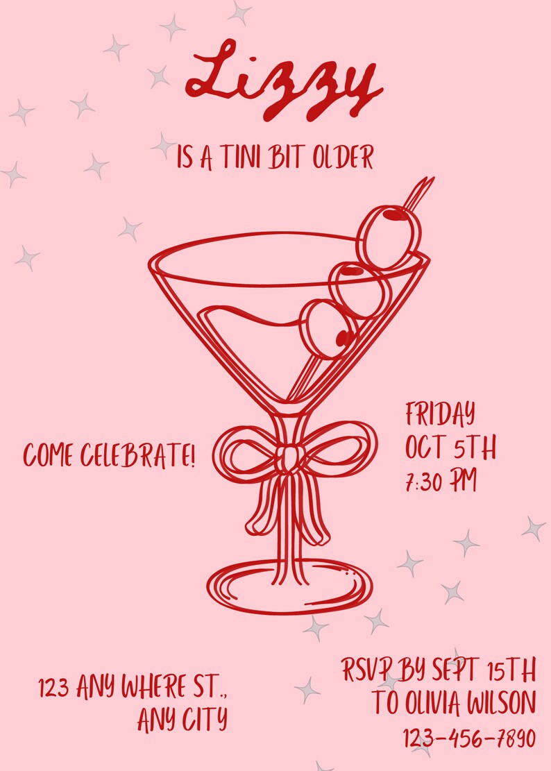 Editable Birthday Party Invitation, Text Invitation, Birthday Party ...