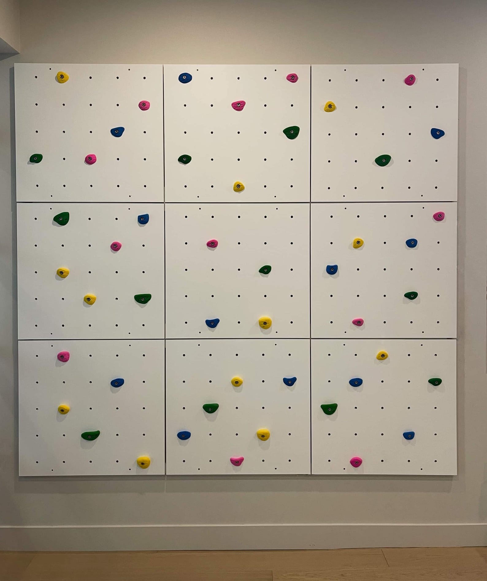 Kids Indoor Climbing Wall Kit: Playroom Rock Wall With Colorful Holds ...