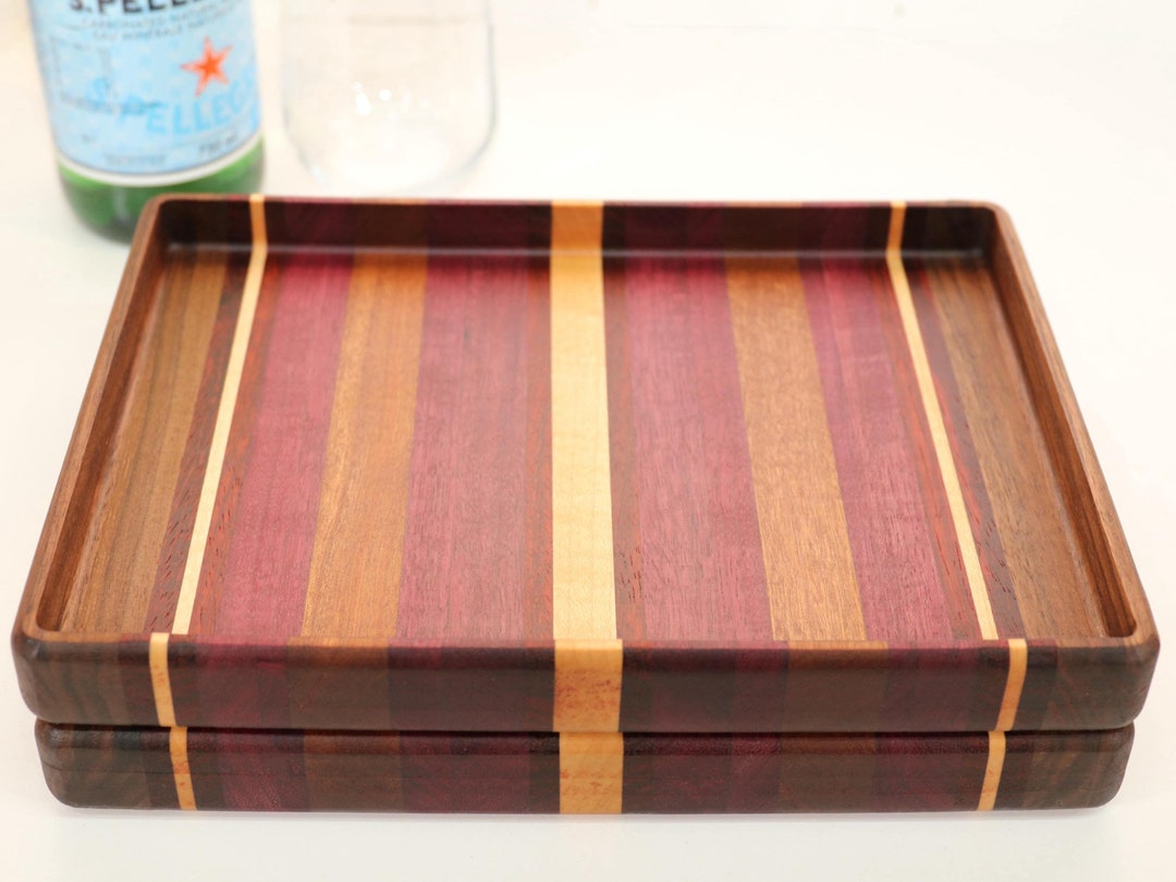 Handmade Wooden Catch-all Tray Set: Walnut, Maple, Sapele - Etsy