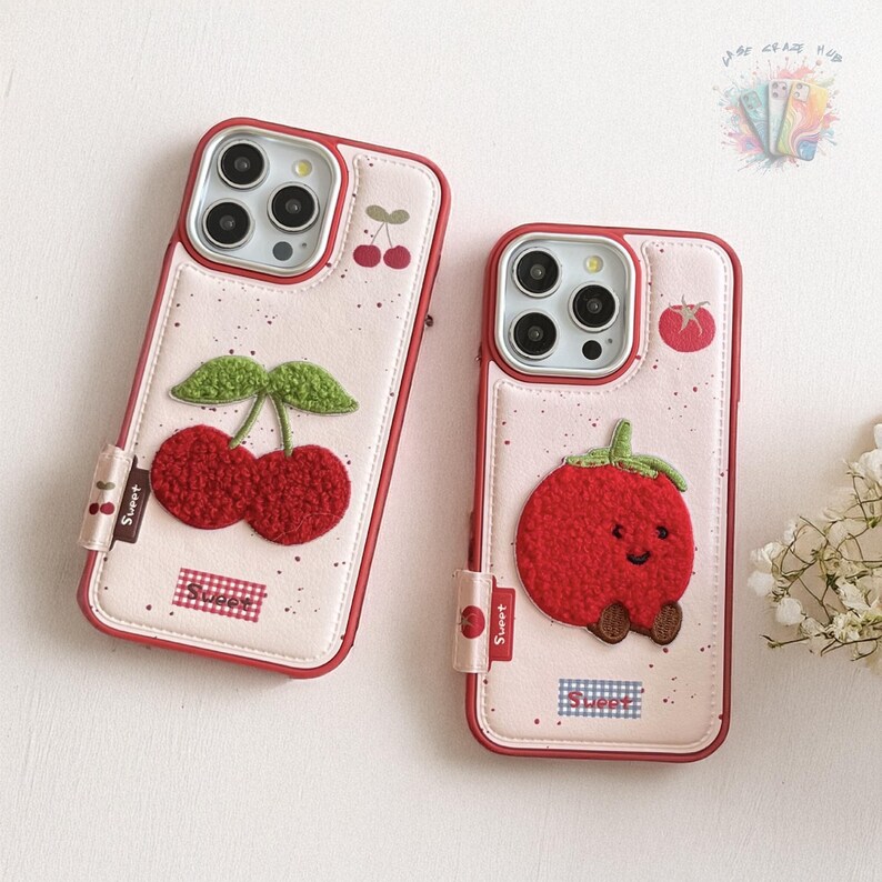 Kawaii Cherry Tomato Cute 3D iPhone Case | Aesthetic Case Perfect for ...