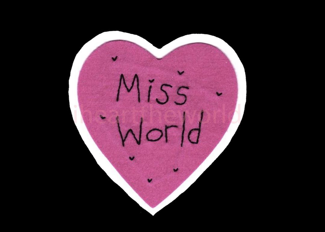 Miss World Song Album Heart Shaped Homage Sticker - Etsy