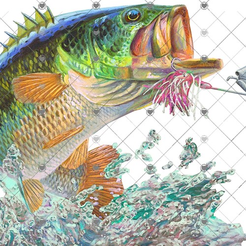 Bass Fish Sublimation Transfer Ready to Press Fishing Shirt - Etsy