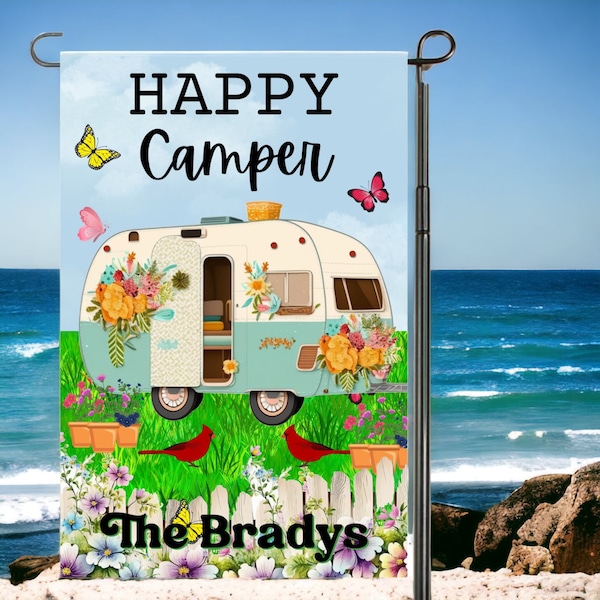 Personalized Garden Flags for Campers - Etsy