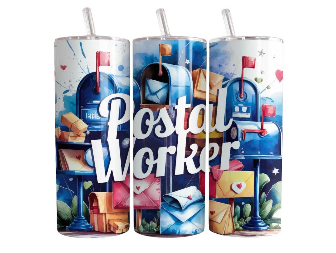 Postal Worker Mail Carrier Tumbler Wrap Sublimation Transfer, Printed ...