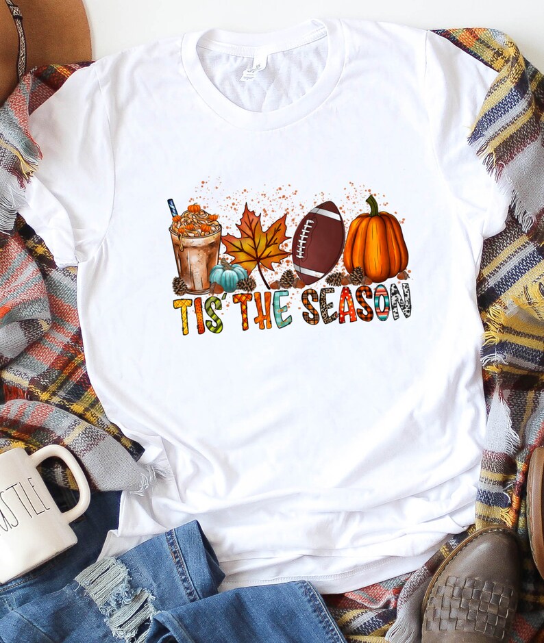 Fall Pumpkin Coffee Football Sublimation Transfer Ready to - Etsy
