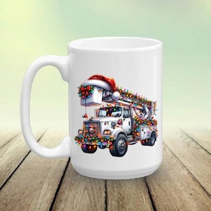 Bucket Truck Driver Christmas Sublimation Transfer - Lineman ...