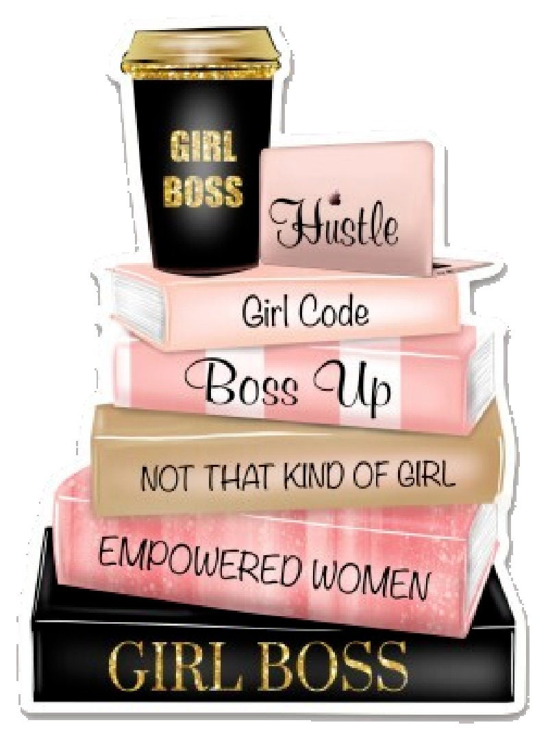Girl Boss Books Sticker Female Business Owner Sticker | Etsy