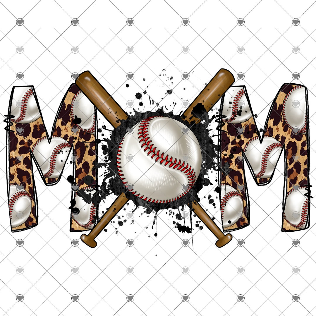 Baseball Mom Leopard Sublimation Transfer, Printed, Ready to Use ...