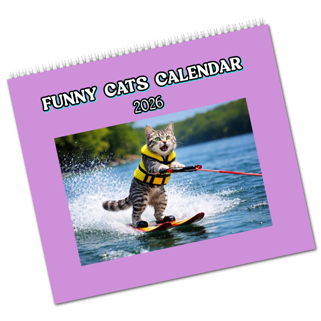 Funny Cats Calendar 2026 Featuring 12 Different Images, Humorous Gift ...