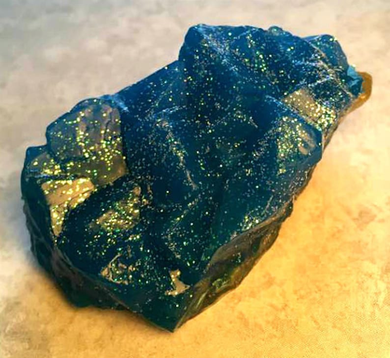 Sapphire Blue Geode Crystal Gemstone Rock Soap Vanilla Bean | Etsy
