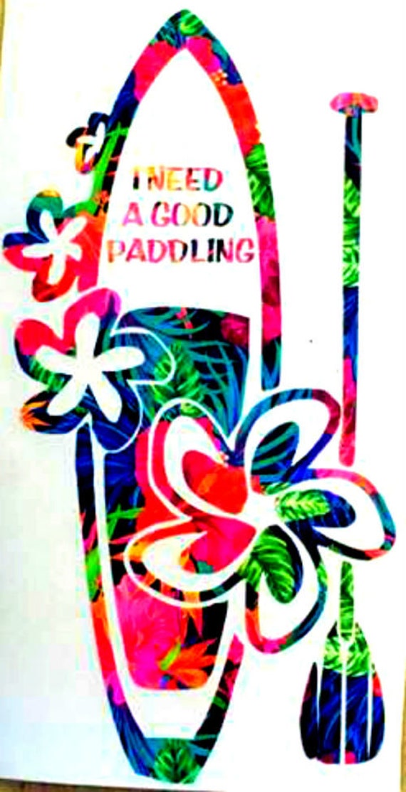 Paddle Board Vinyl Decal Sticker Paddle Boarding Custom - Etsy