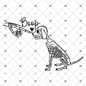 Halloween Boop Dog Sublimation Transfer, Ready to Press, Skeleton Dog ...