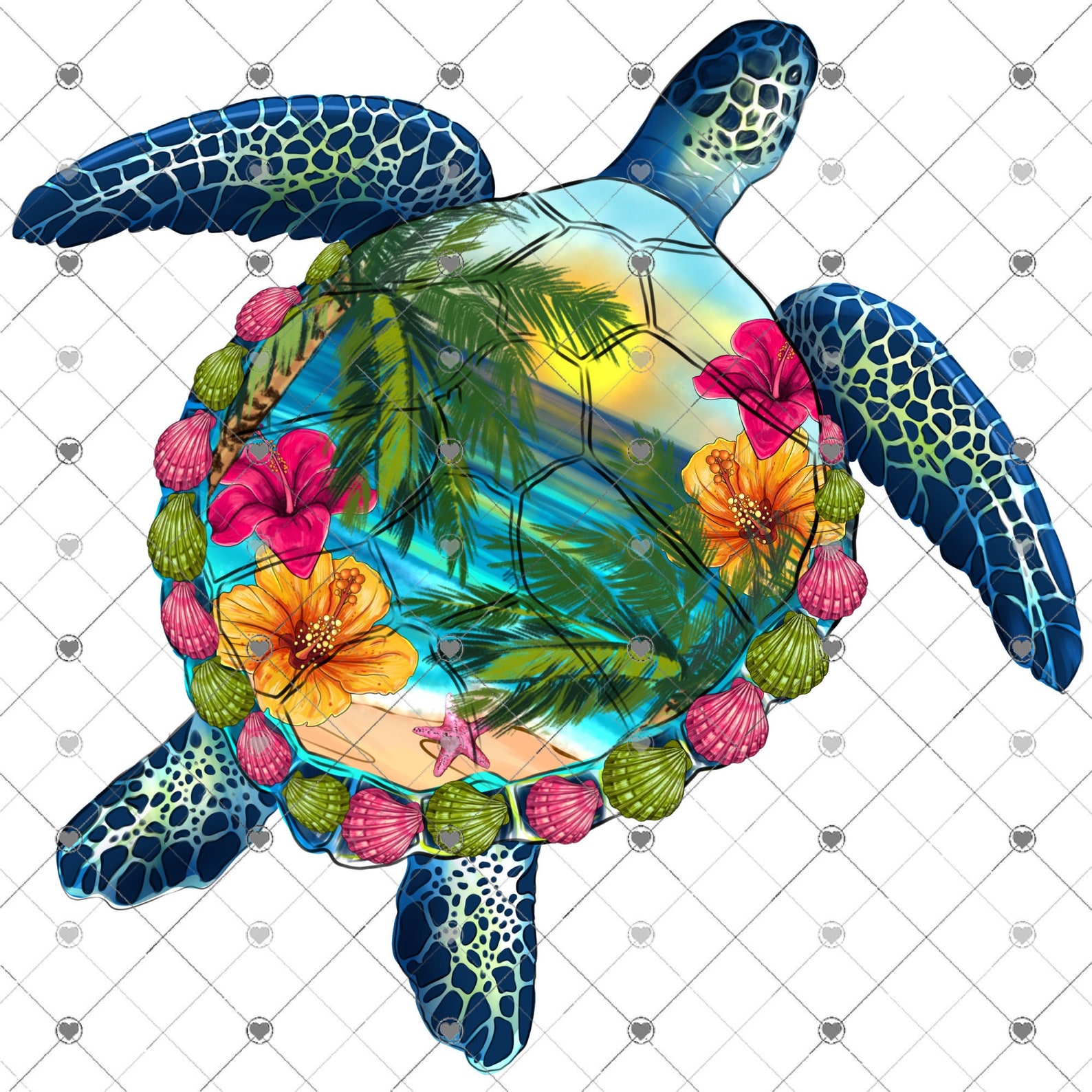 Sea Turtle Sublimation Transfer Printed Ready to Use - Etsy