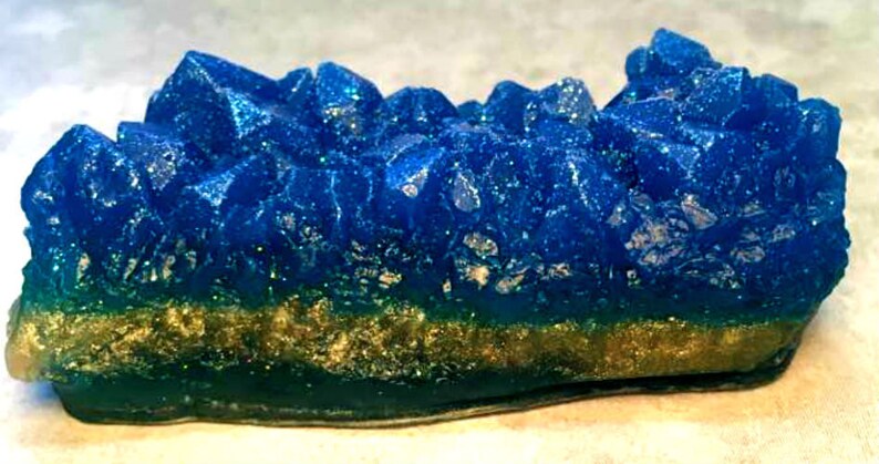 Sapphire Blue Geode Crystal Mineral Gemstone Rock Soap FREE - Etsy