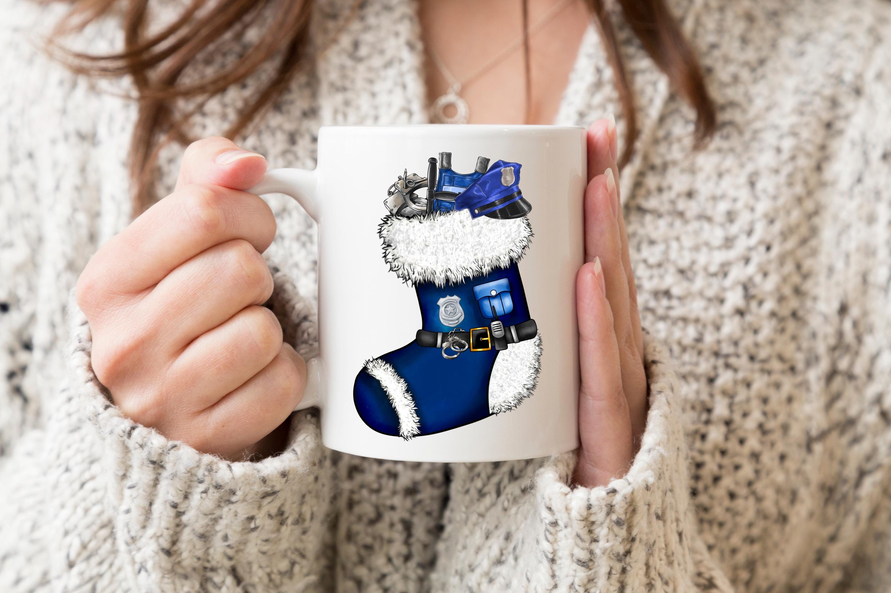 Police Stocking Christmas Sublimation Transfer Ready to Press, Police ...