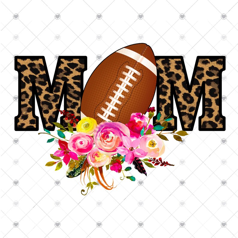 Football Mom Leopard Sublimation Transfer, Printed, Ready to Use ...