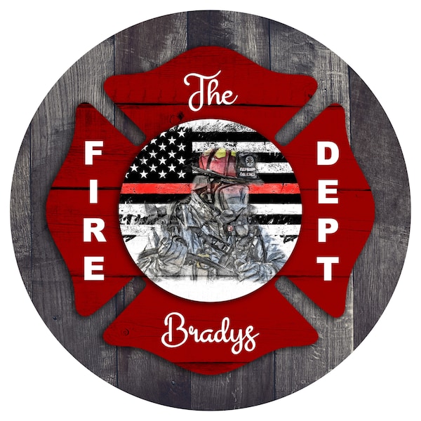 Firefighter Door Sign - Etsy