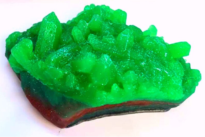 Emerald Green Geode Crystal Gemstone Rock Soap FREE U.S. | Etsy