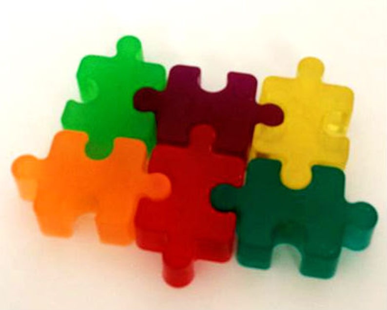 Puzzle Pieces Soap Puzzle Soaps Set of 4 Birthday Party | Etsy