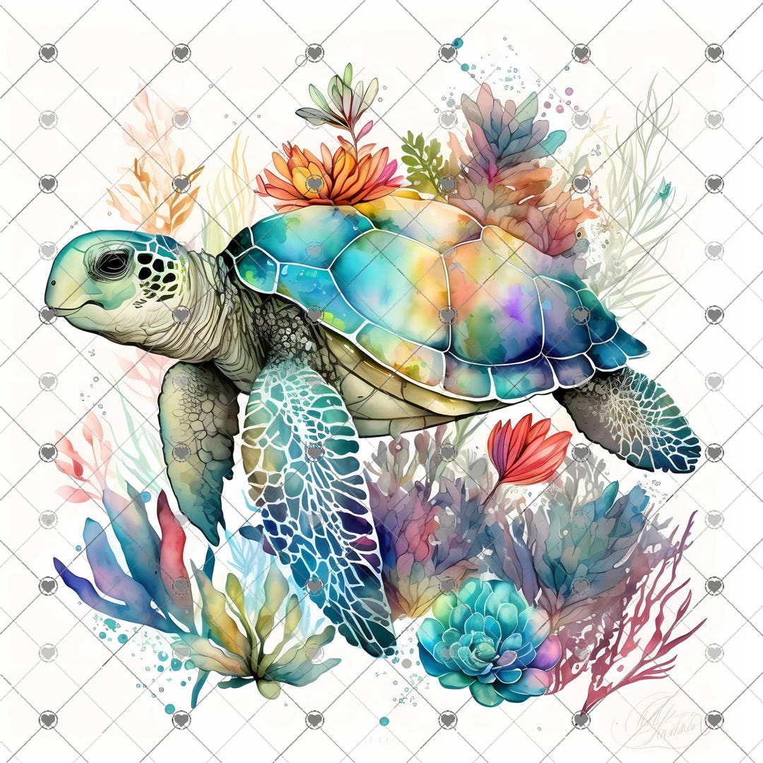 Sea Turtle Sublimation Transfer - Printed, Ready to Use, Sublimation ...