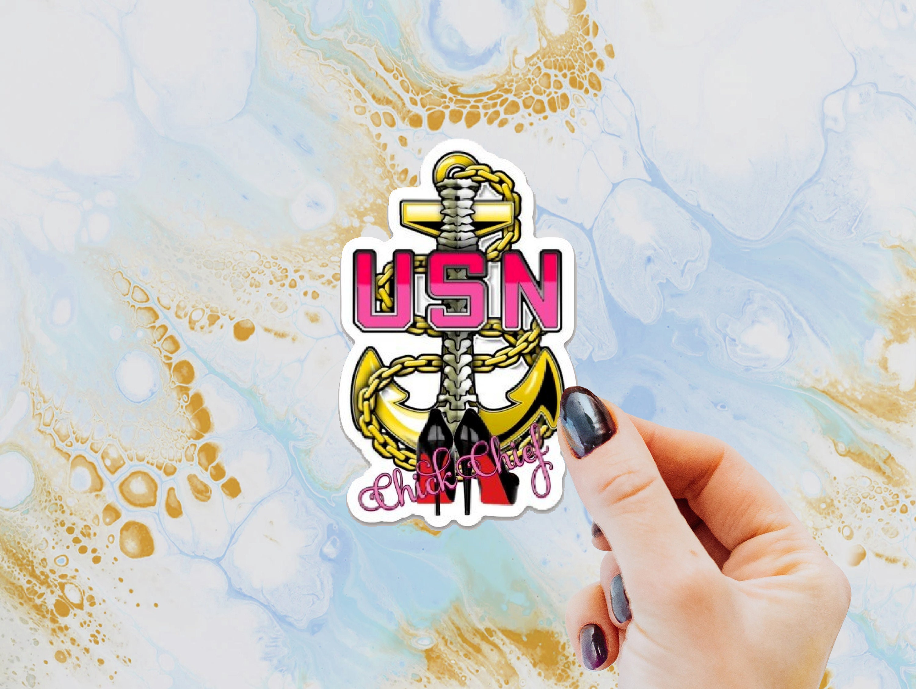 Chick Chief CPO Sticker Chief Petty Officer Navy Ladies | Etsy