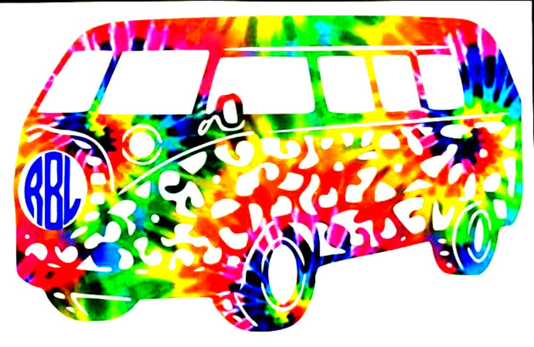 Retro Bus Monogram Vinyl Decal Sticker Die Cut Custom Car Window Laptop ...