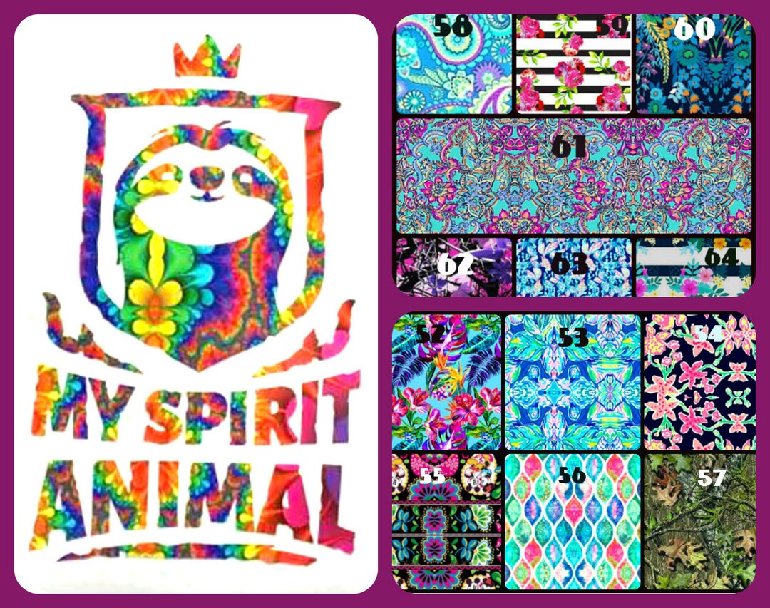 Sloth Spirit Animal Vinyl Decal Sticker Die Cut Custom Car Window ...