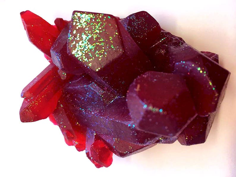Ruby Red Geode Crystal Rock Soap FREE U.S. SHIPPING - Etsy
