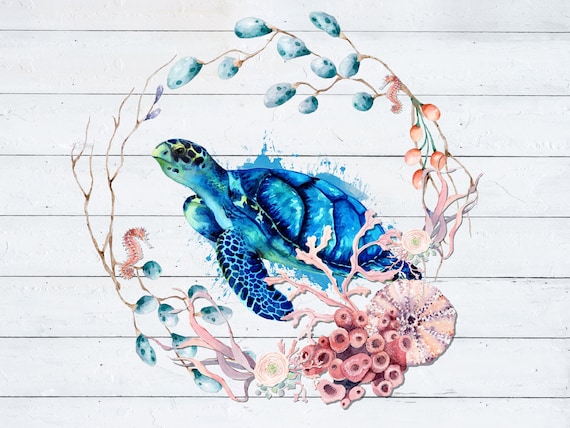 Sea Turtle Sublimation Transfer Printed Ready to Use - Etsy