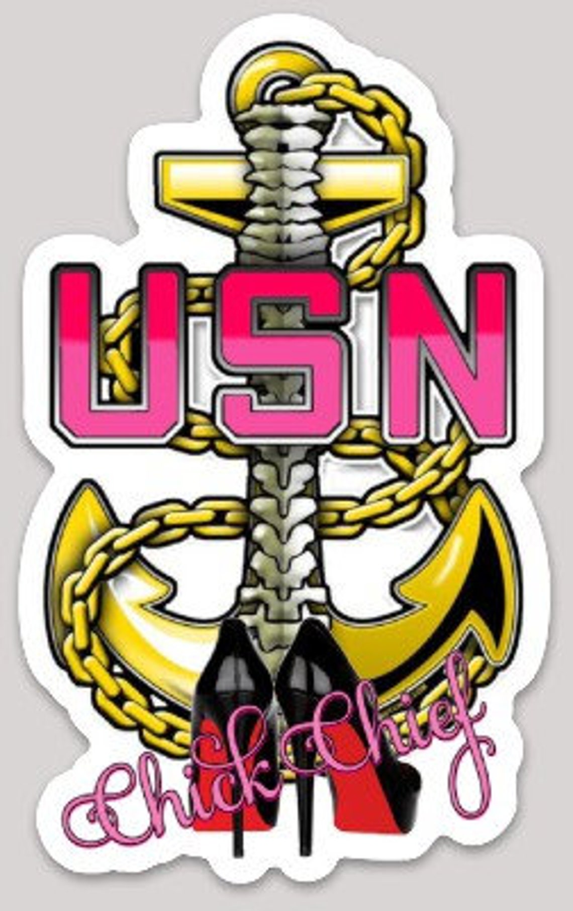 Chick Chief CPO Sticker Chief Petty Officer Navy Ladies | Etsy