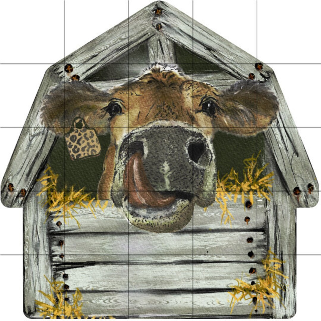 Cow Barn Sublimation Transfer, Cows, Cow Sublimation, Farm, 4-H Cows ...