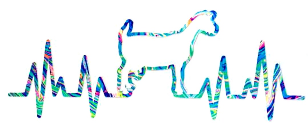 Goat Heartbeat Decal, Dairy Goat Sticker - Dairy Goat Decal - Car ...