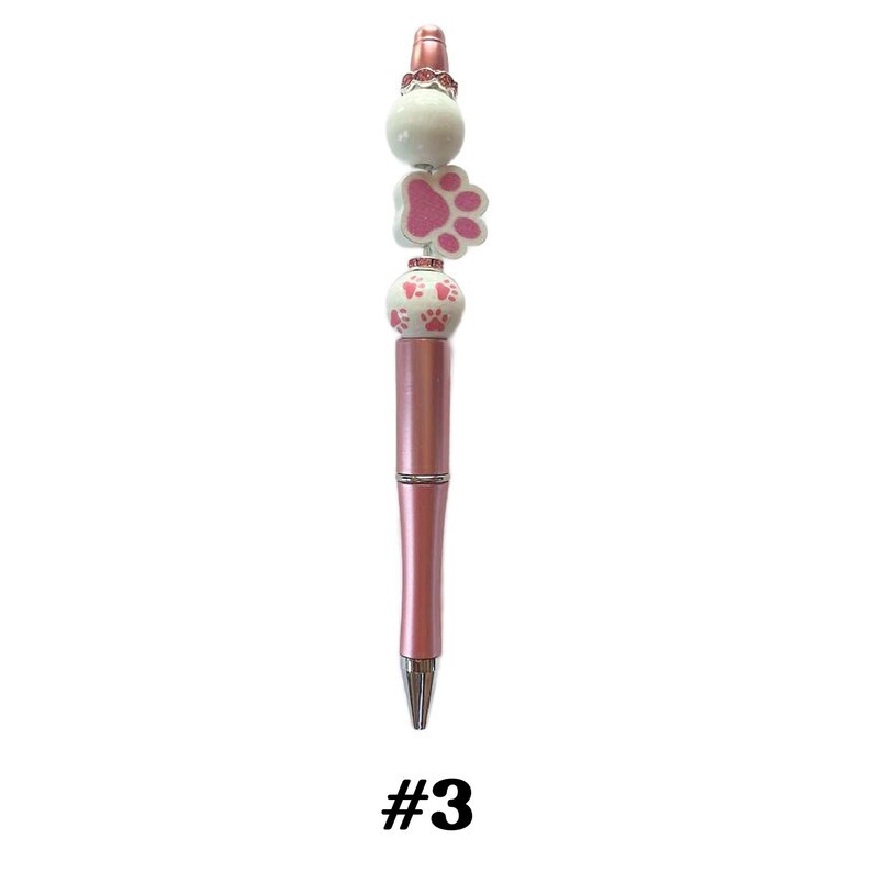 Dog Paw Print Beaded Ballpoint Pen With Refill, Dog Mom Gift, Pawprint ...