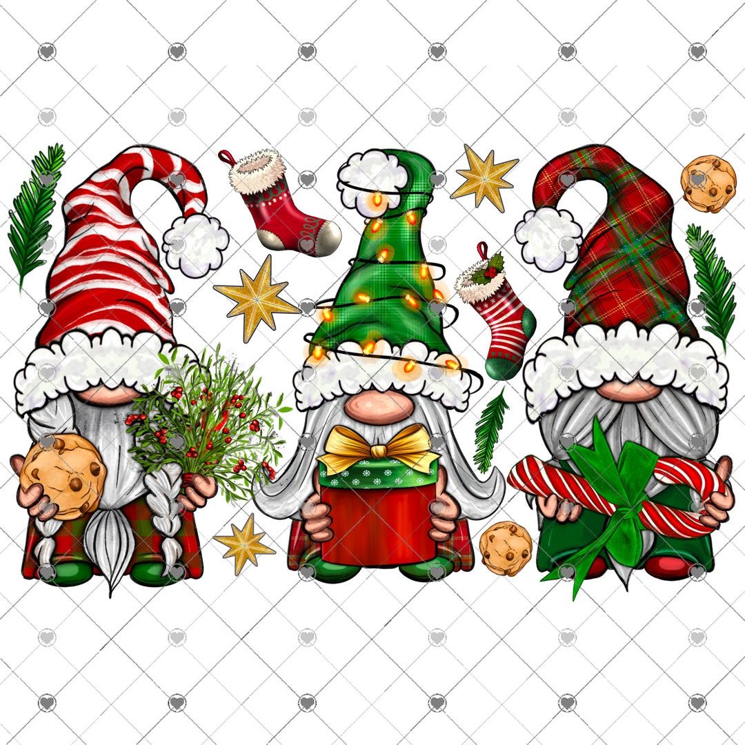 Gnomes Christmas Sublimation Transfer, Ready to Press, Christmas ...