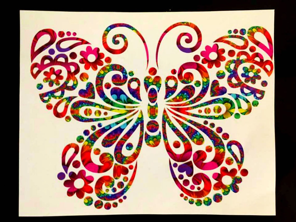 Butterfly Flower Fancy Car Decal Butterfly Decal Vinyl - Etsy