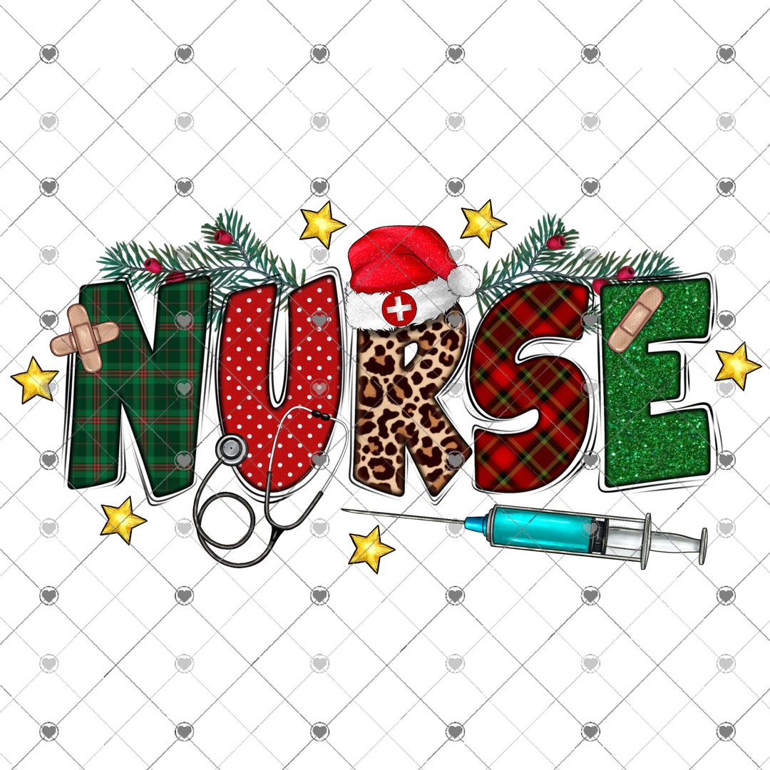 Christmas Nurse Ready to Press Sublimation Transfer, Ready to Use ...